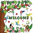 Amazon.com : 101 PCS Hawaiian Bulletin Board Decorations Summer ...