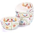 Amazon.com | Bico Red Spring Bird Ceramic Dinner Plates Set of 4, 11 ...