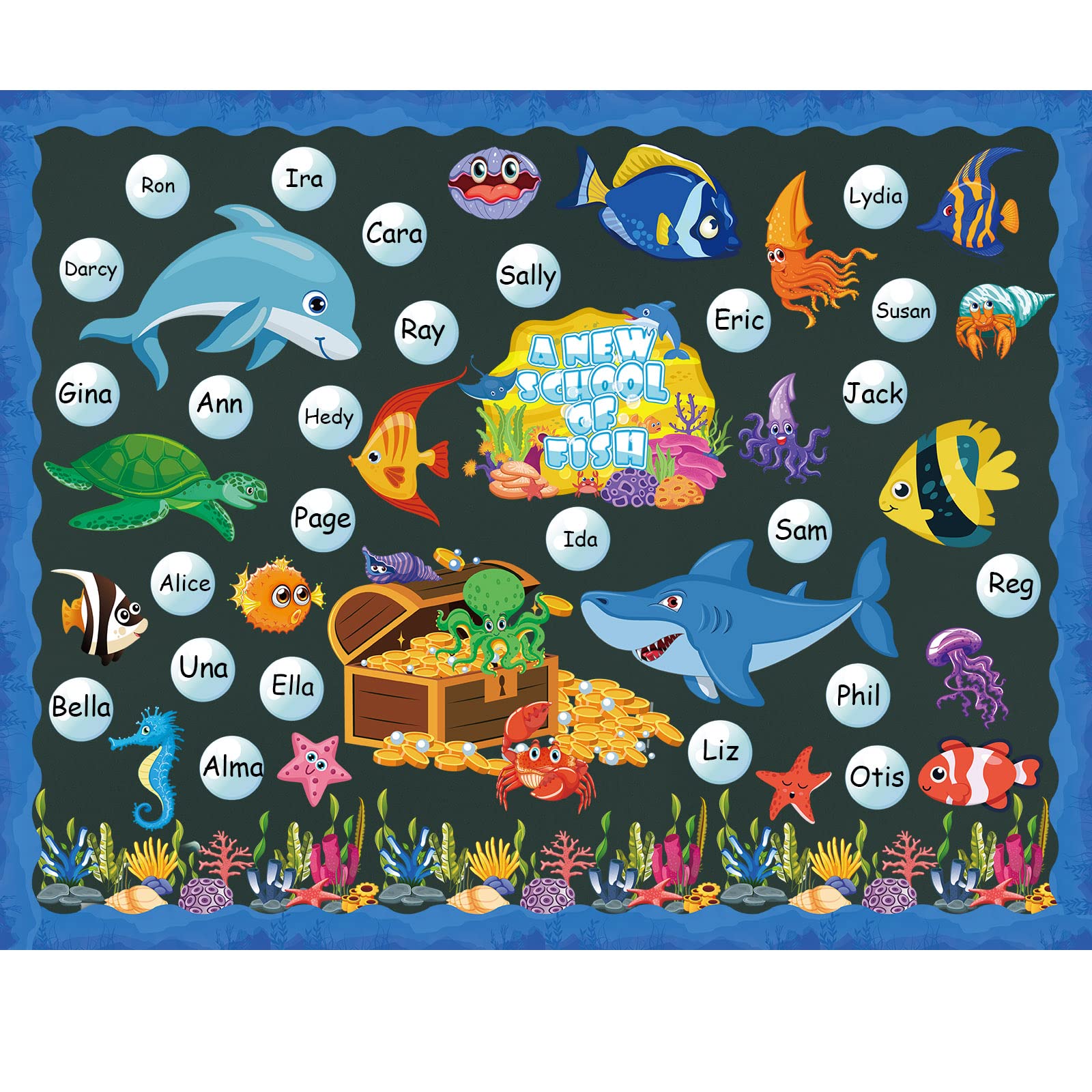 Mua 121 Pcs Under The Sea Bulletin Board Set Ocean Creatures Bulletin ...