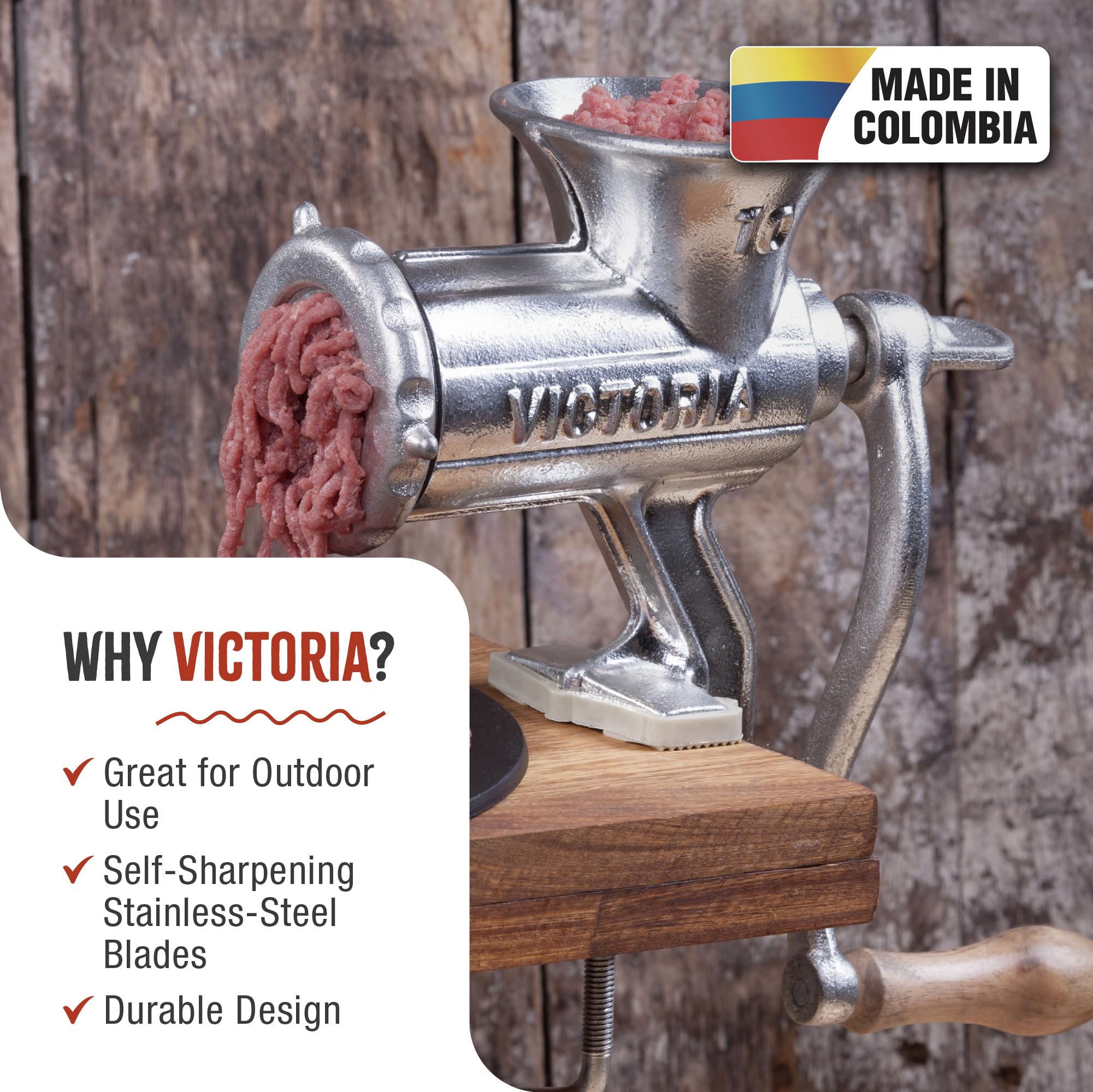 Mua Victoria Cast-Iron Meat Grinder with a Table Clamp Mount, Manual ...