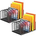 Amazon.com : 2 Pack 7-Section Metal Upright File Sorter Organizer ...