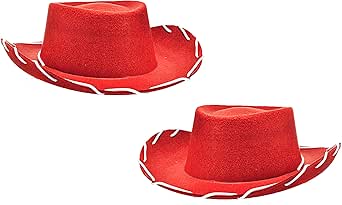Amazon.com: Children's Red Cowboy Hat Jessie Hat (2 Pack) : Clothing ...