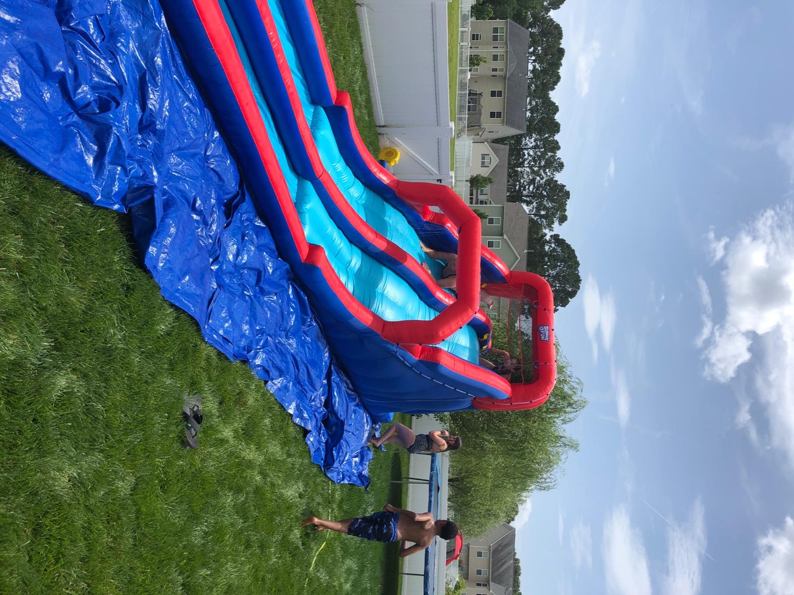 $26/mo - Finance Sunny & Fun Dual Splash Inflatable Water Racing Slide ...