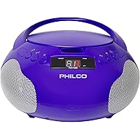 Amazon.com: Philco Portable CD Player Boombox with Speakers and AM FM ...