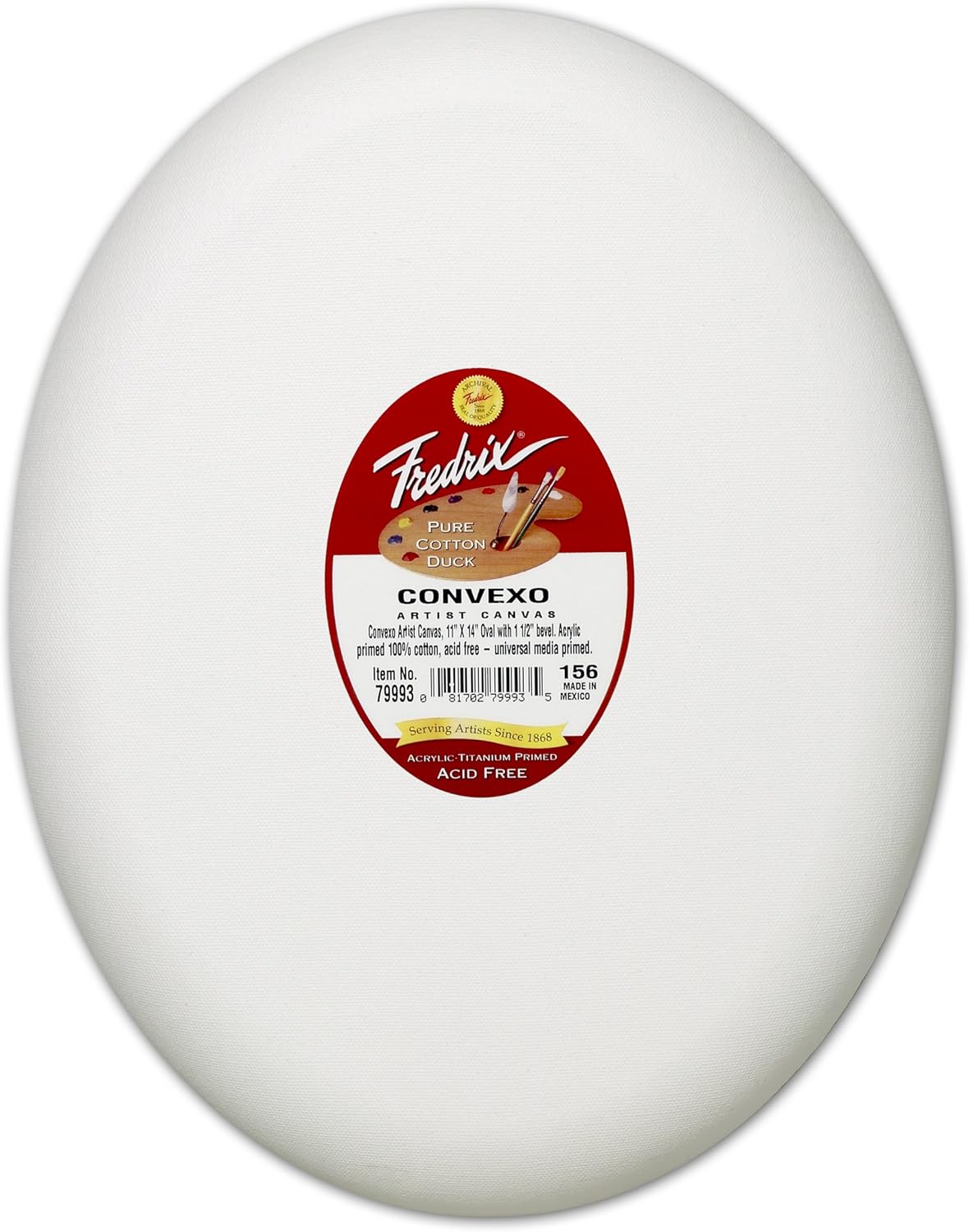 Amazon.com: Fredrix 79993 Convexo Stretched Canvas, 11 by 14-Inch Oval