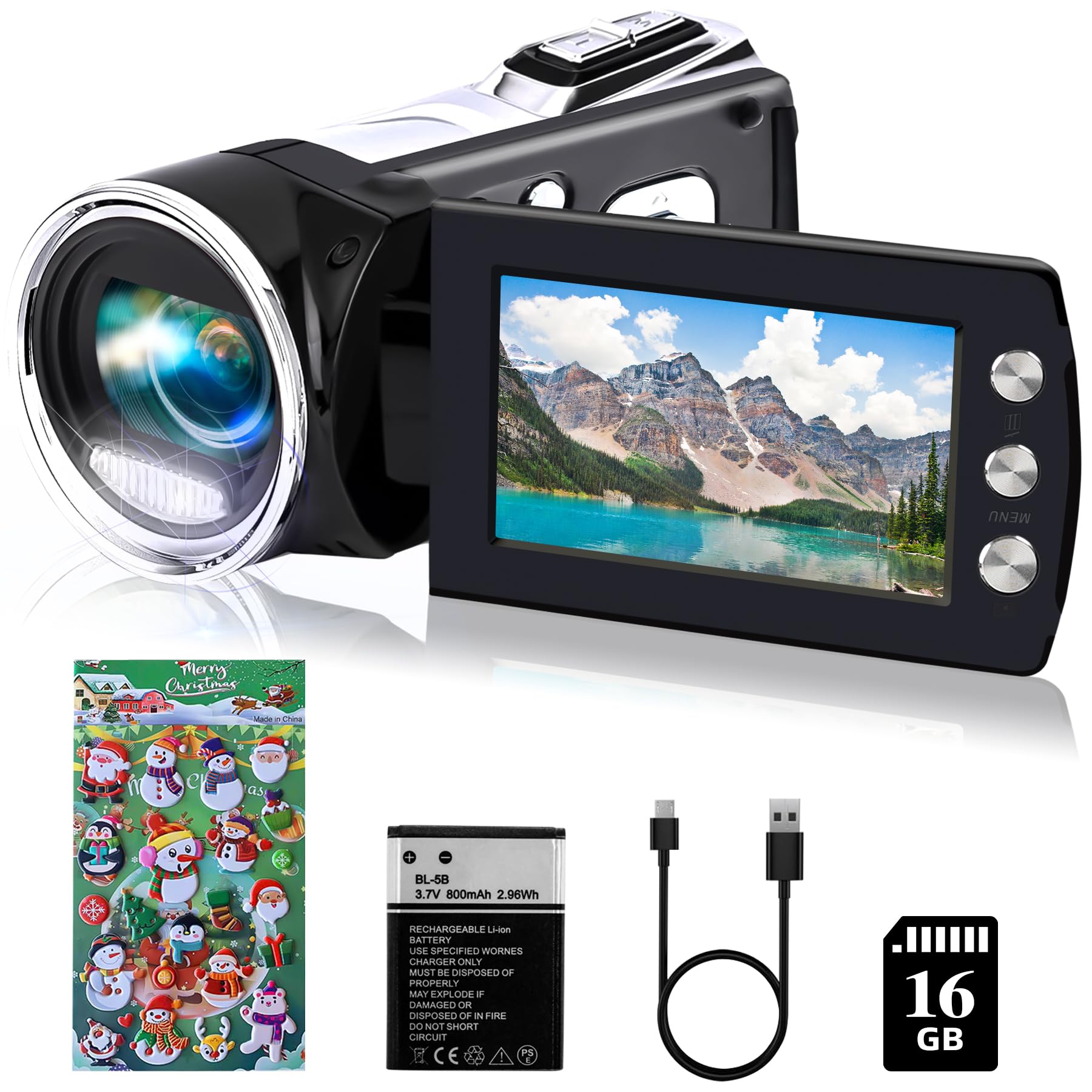 Video Camera Camcorder 2.7K 36MP Video Recorder Vlogging Camera for ...