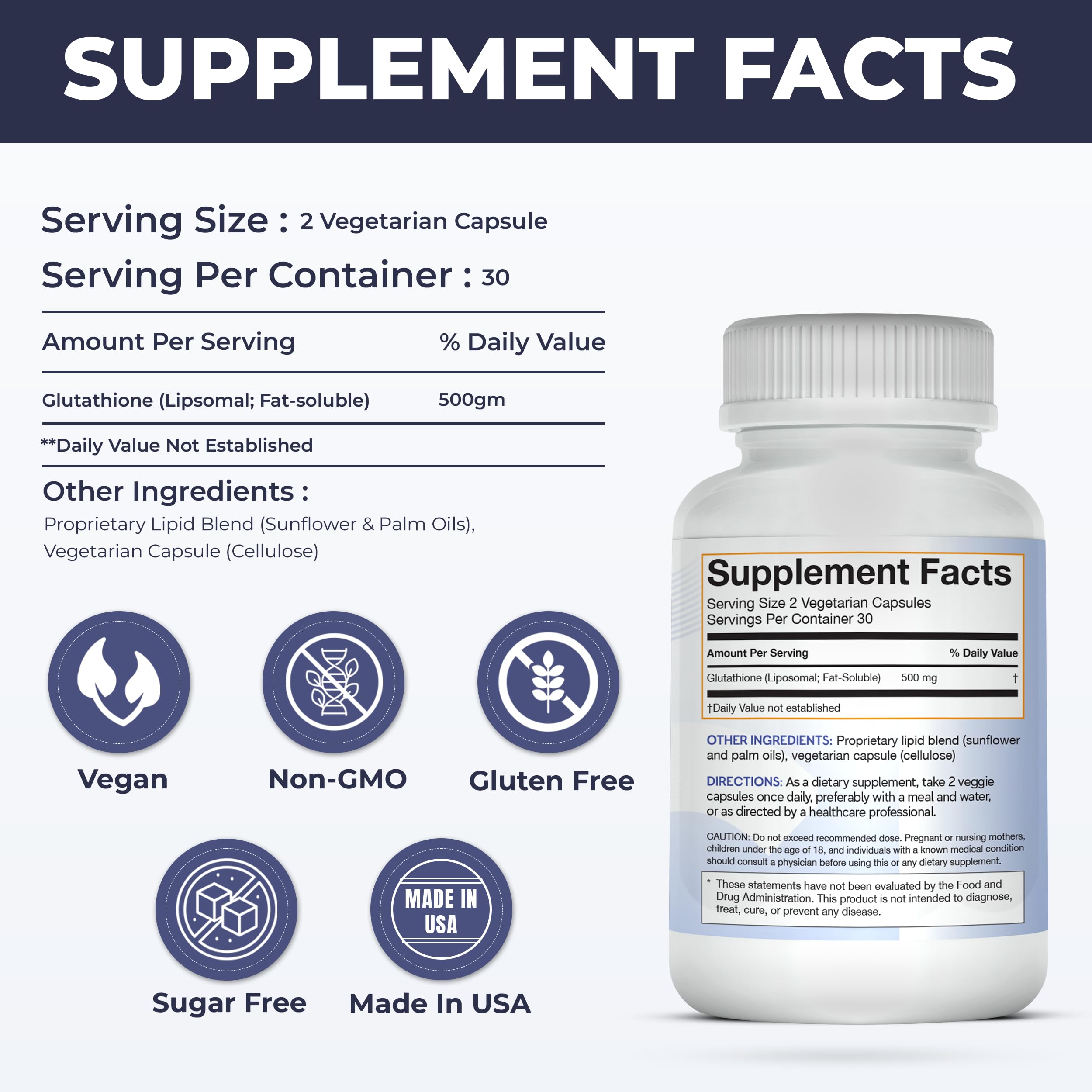 Mua Moon + Mercury Liposomal Glutathione Non-GMO, Gluten Free 500mg ...