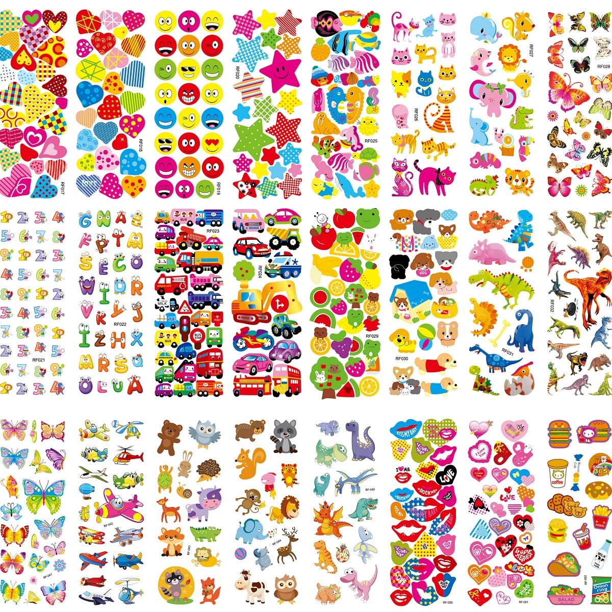 Mua Stickers for Kids Puffy Kids Stickers Sheets 48 Different Bulk ...