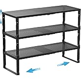 Amazon.com: Wobmmi Expandable Spice Rack Kitchen Cabinet Shelf ...