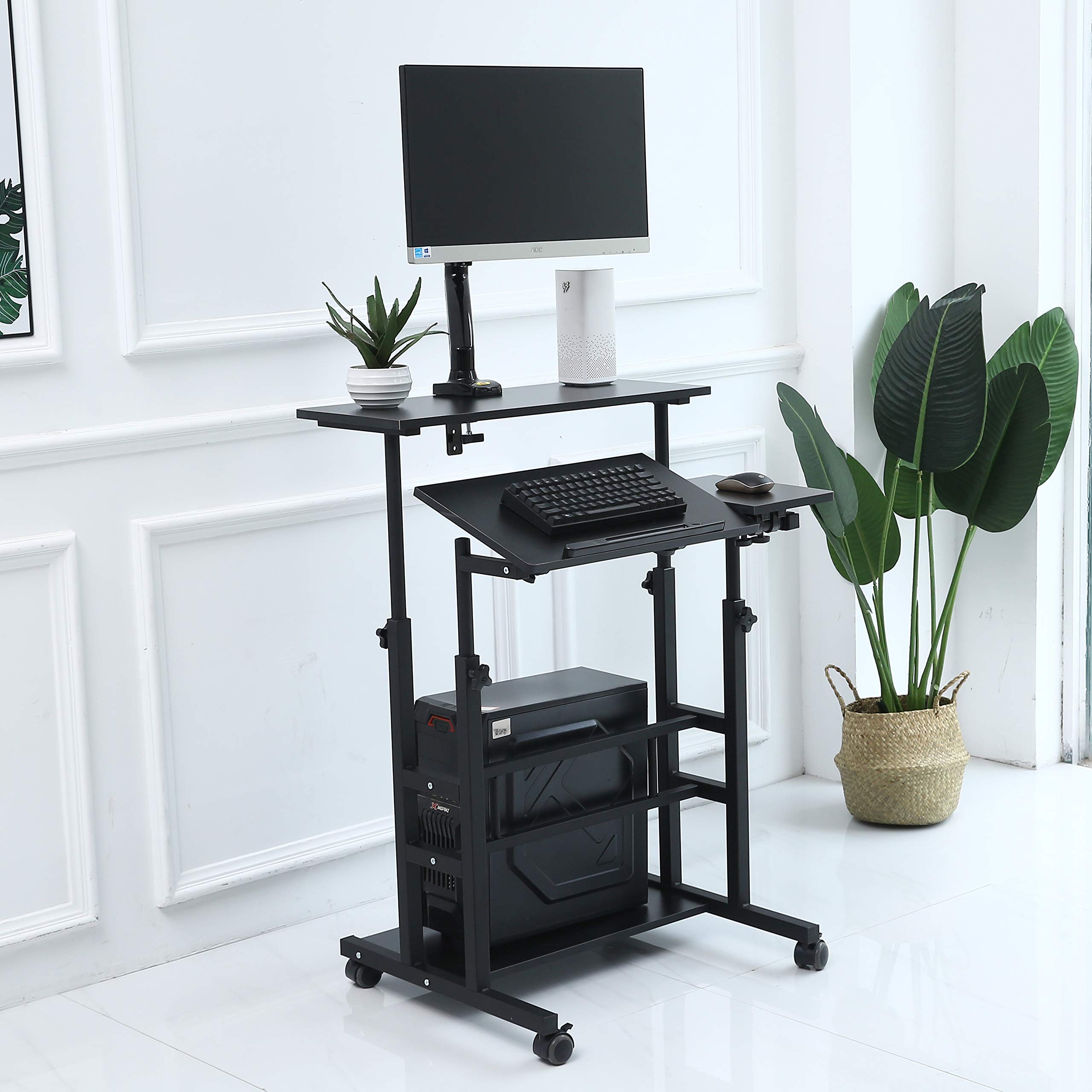 Buy UNICOO- Height Adjustable Sit Stand Workstation, Mobile Standing ...
