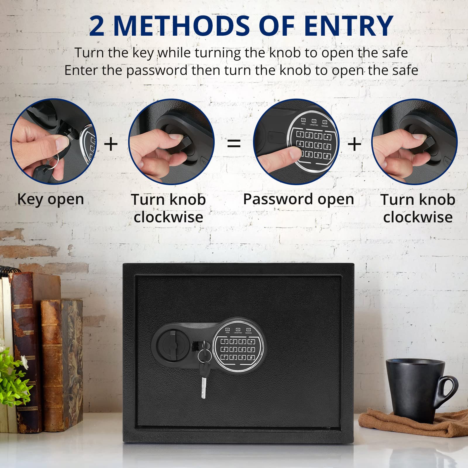 Mua Security Safe with Digital Keypad Lock, Steel Safe with Interior ...