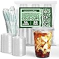 Amazon.com: Stock Your Home 16 oz Clear Commercially Compostable Cups ...
