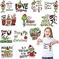 Amazon.com: 10 Sheets Grinchs Christmas Iron on Transfers for T-Shirts ...