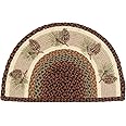 Amazon.com: BLACK FOREST DECOR Pinecone Half-Round Braided Rug : Home ...