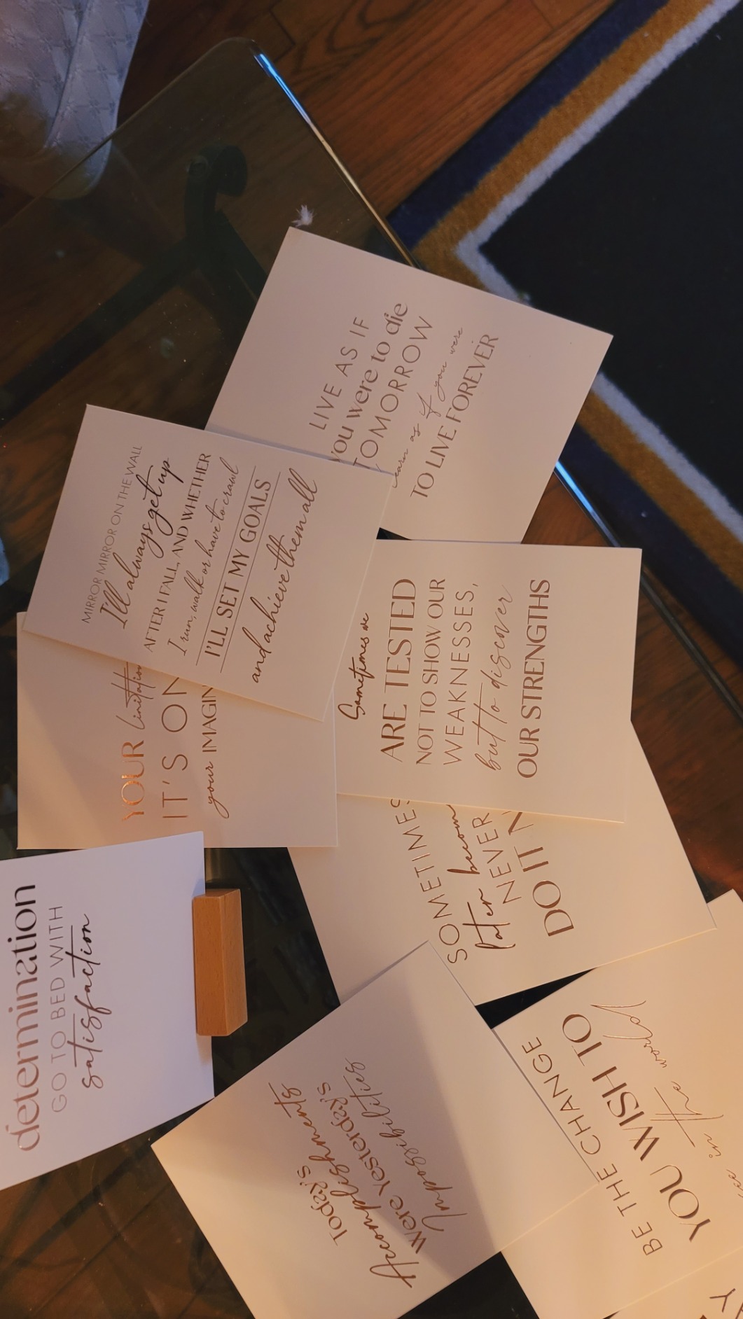 $5/mo - Finance Inspiring Desk Decor for Office - 15 Rose Gold Stamped ...