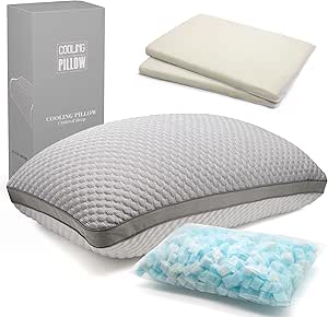 Amazon.com: HIMOON Memory Foam Pillow,Cooling Memory Pillow,Shredded ...