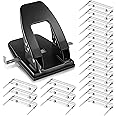 Amazon.com: Dreyoo Heavy Duty 2 Hole Punch with 50 Paper Fasteners ...
