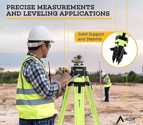 Transit Level Tripod Universal Survey Tripod – Aluminum Laser Level