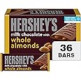 Amazon.com : HERSHEY'S Milk Chocolate with Whole Almonds Candy Bars, 1.45 oz (36 Count ...