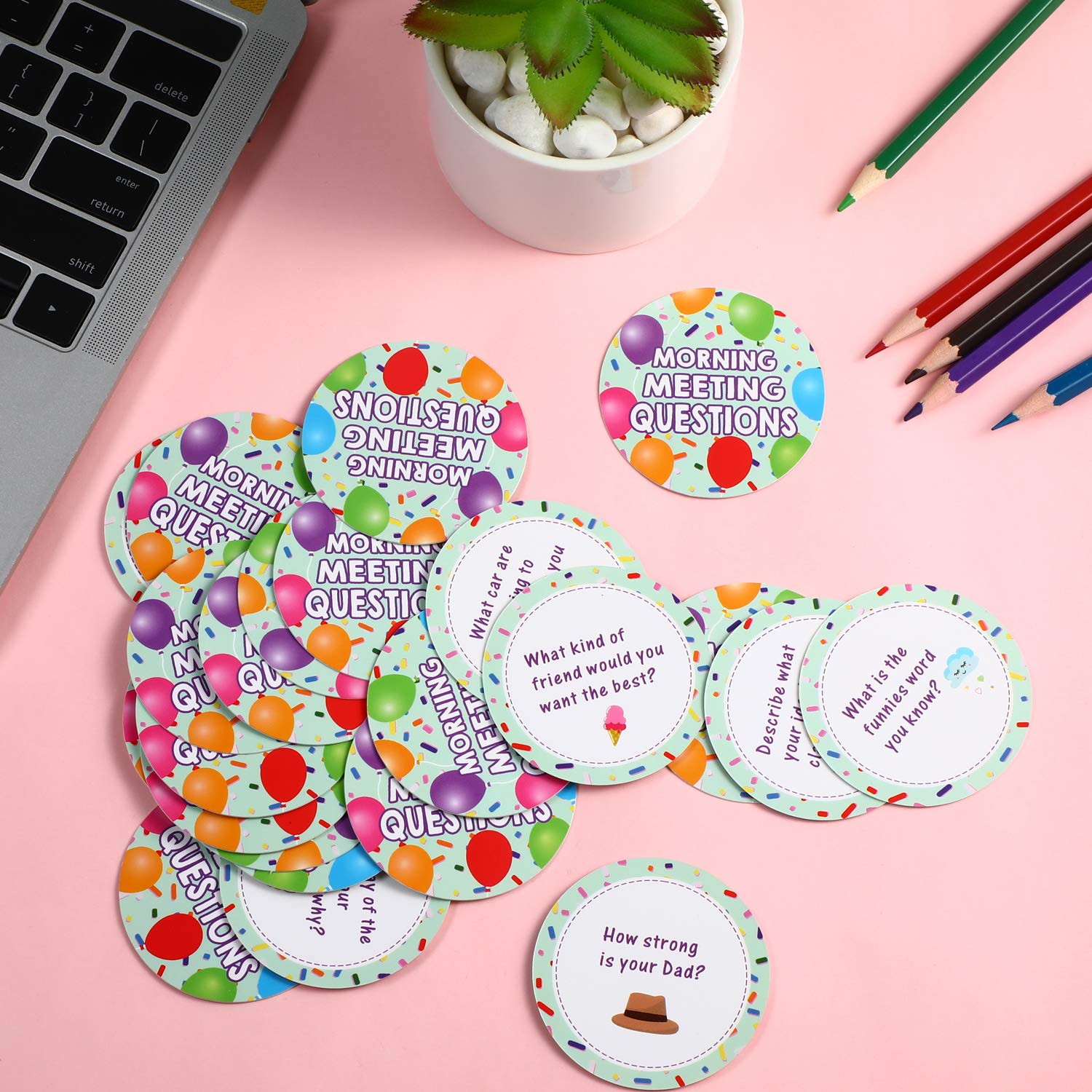 Mua Outus 50 Morning Meeting Chips Questions Cards for Students ...