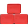 Amazon.com: Pyrex 7210-PC 3-Cup Red Food Storage Replacement Lid (3 ...
