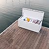 LIFETIME Outdoor Storage Deck Box, 130 Gallon, Arctic White, Lockable ...