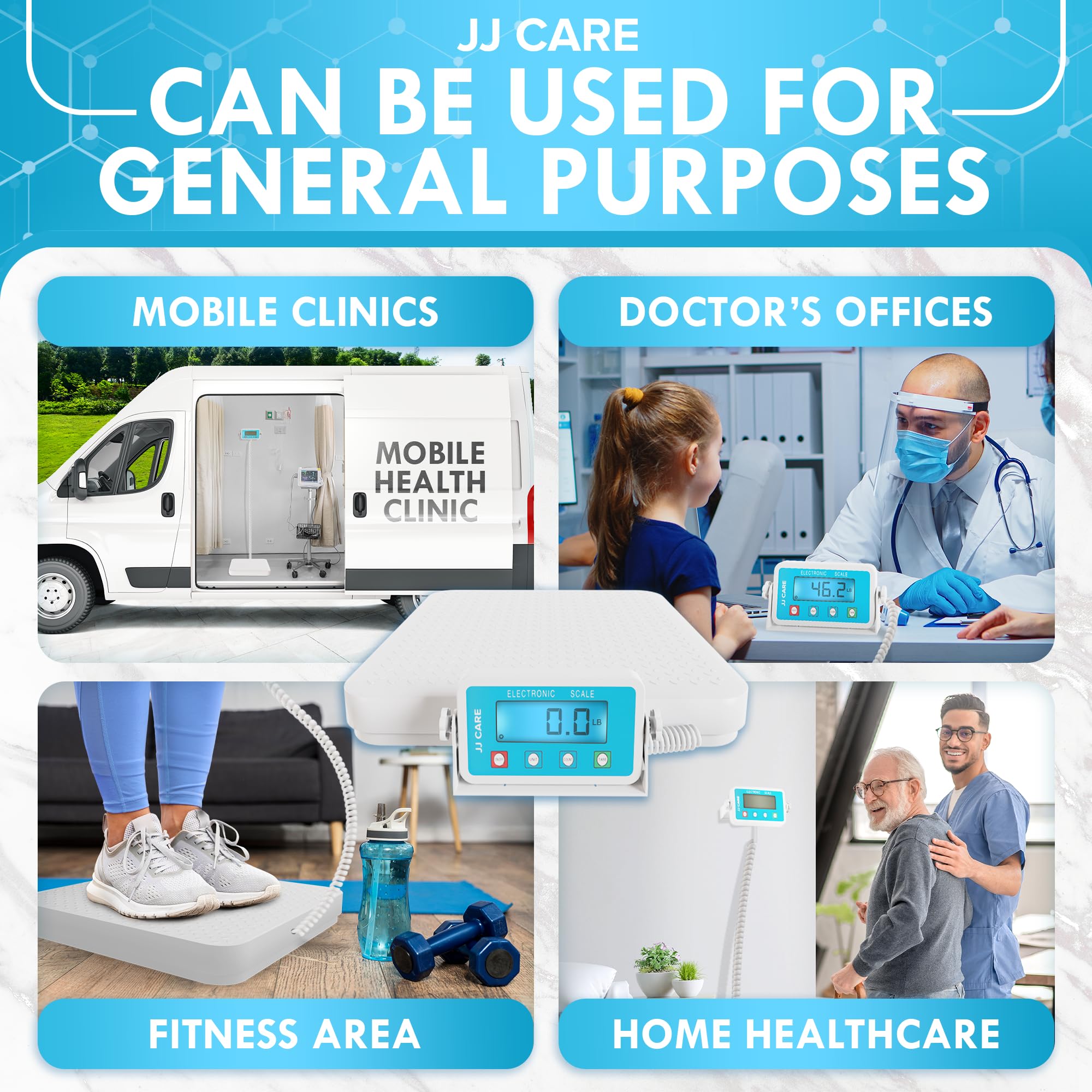 Mua JJ CARE Medical Scale - Heavy Duty 660 lbs/299 Kgs Capacity ...