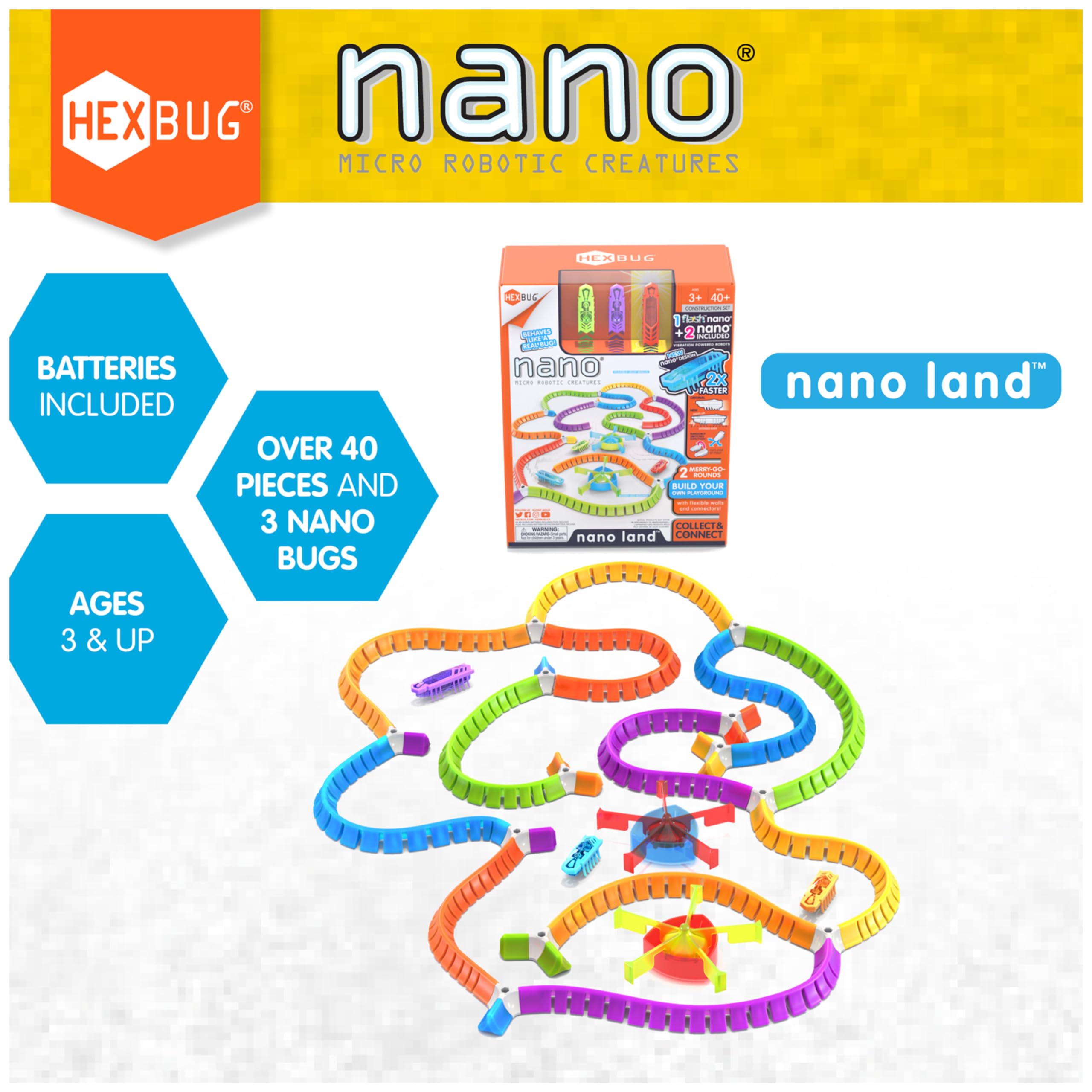 Mua HEXBUG Nano Land, Sensory Toys for Kids & Cats with Over 40 Pieces ...