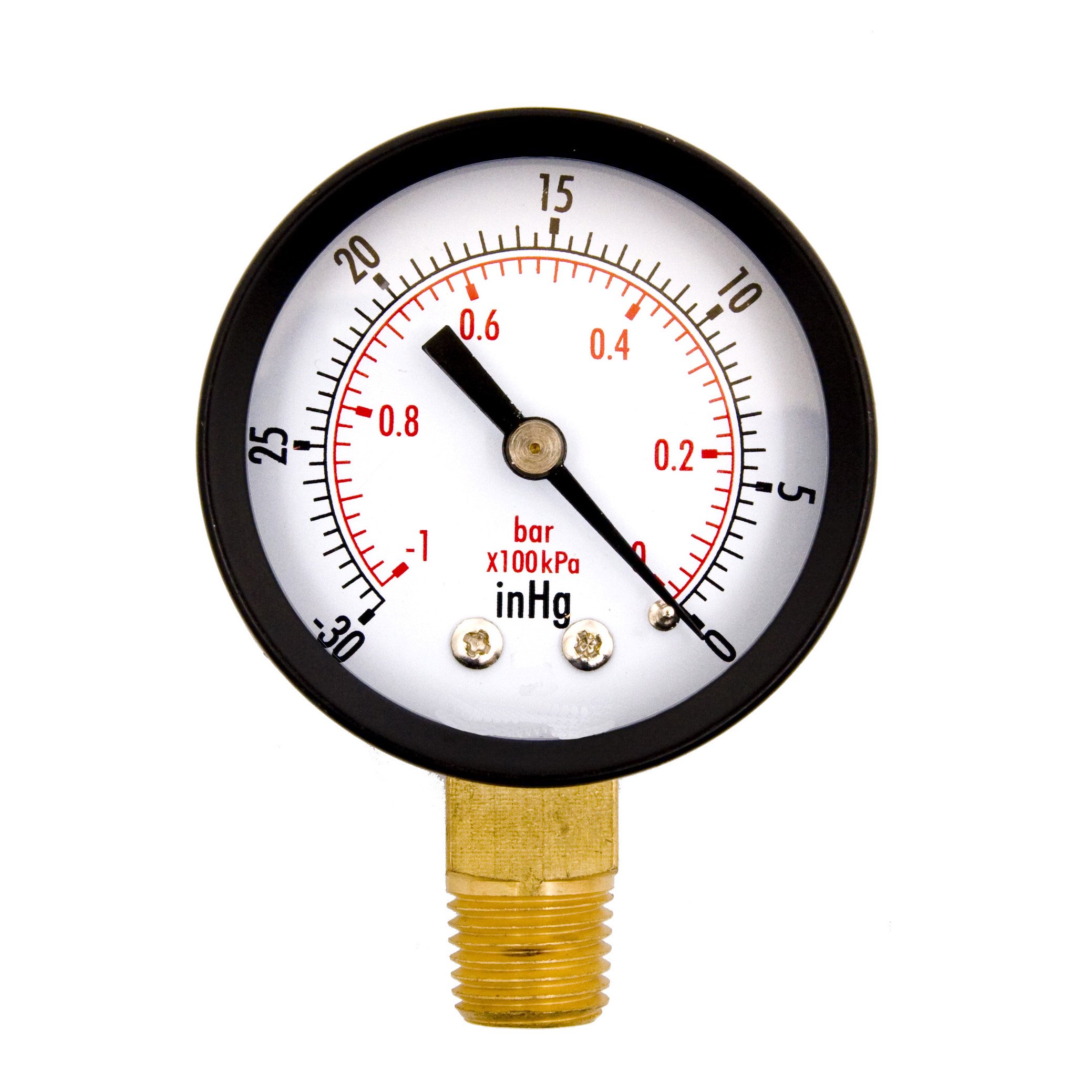 Mua HFS(R) -30 inHg-0 PSI Dry Utility Vacuum Pressure Gauge, Blk.Steel ...
