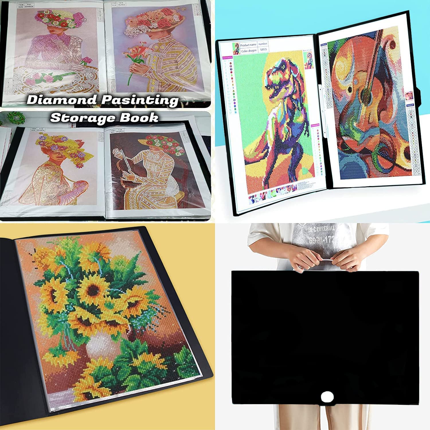Mua A3 Diamond Art Painting Storage Book, Diamond Art Portfolio Folder ...