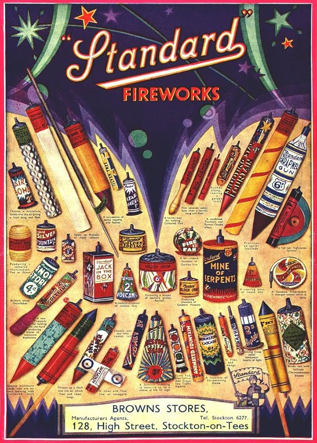 Vintage Fireworks Standard Fireworks * 250gsm Gloss Art Card A3 ...