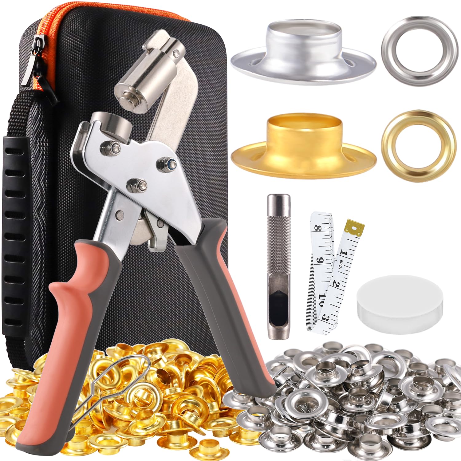 Grommet Tool Kit, 3/8 Grommet Eyelet Pliers Kit, Grommets Eyelet Plier ...
