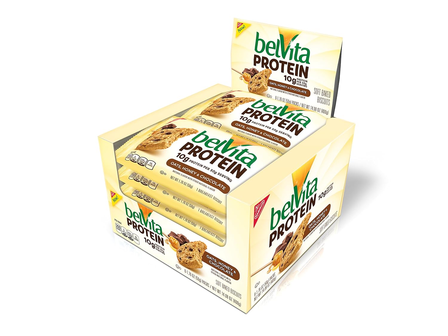 Amazon.com: belVita Protein Oat, Honey, & Chocolate Soft Baked Biscuits ...