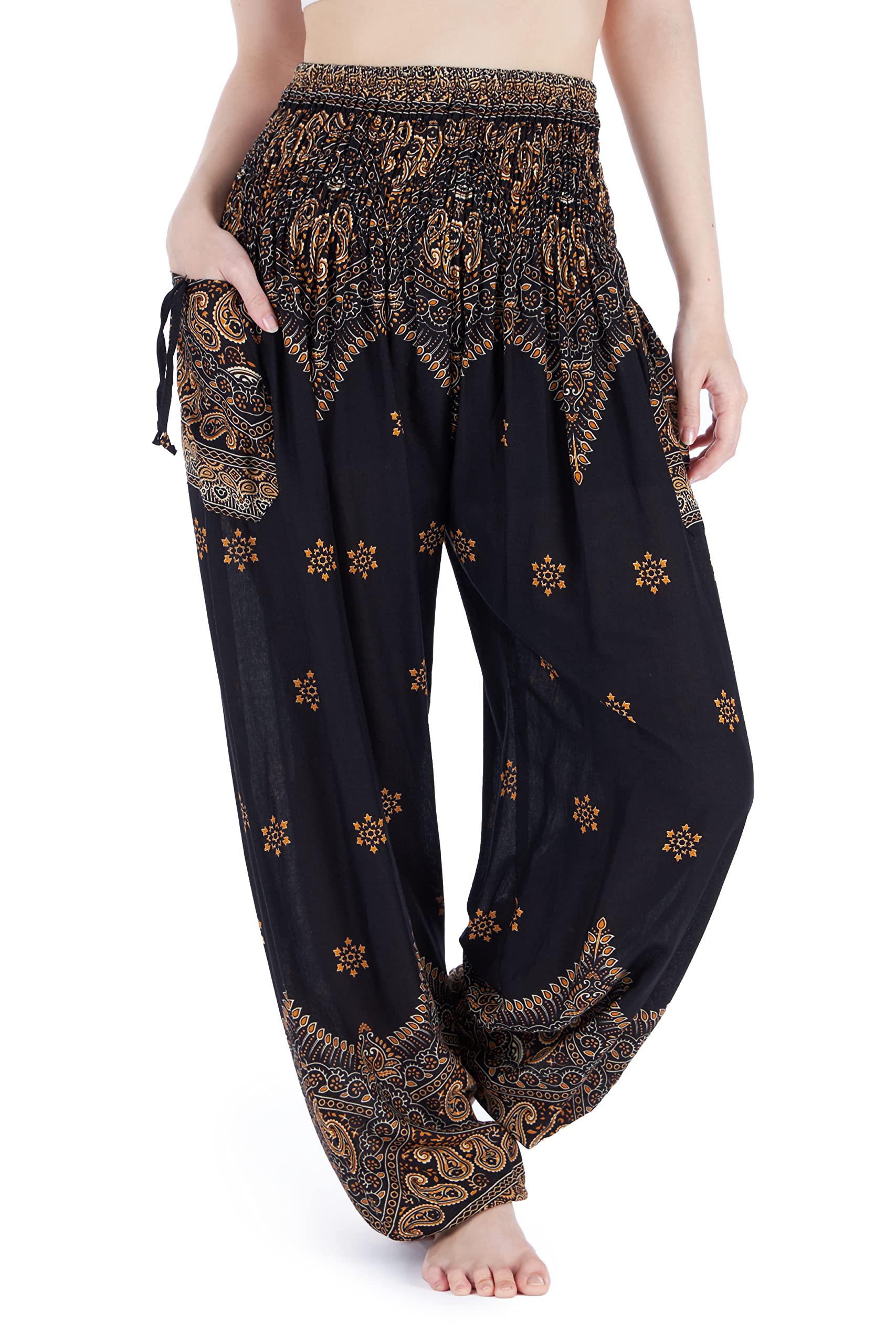 Lannaclothesdesign Harem Pants Women High Waist Bohemian Yoga Pants ...
