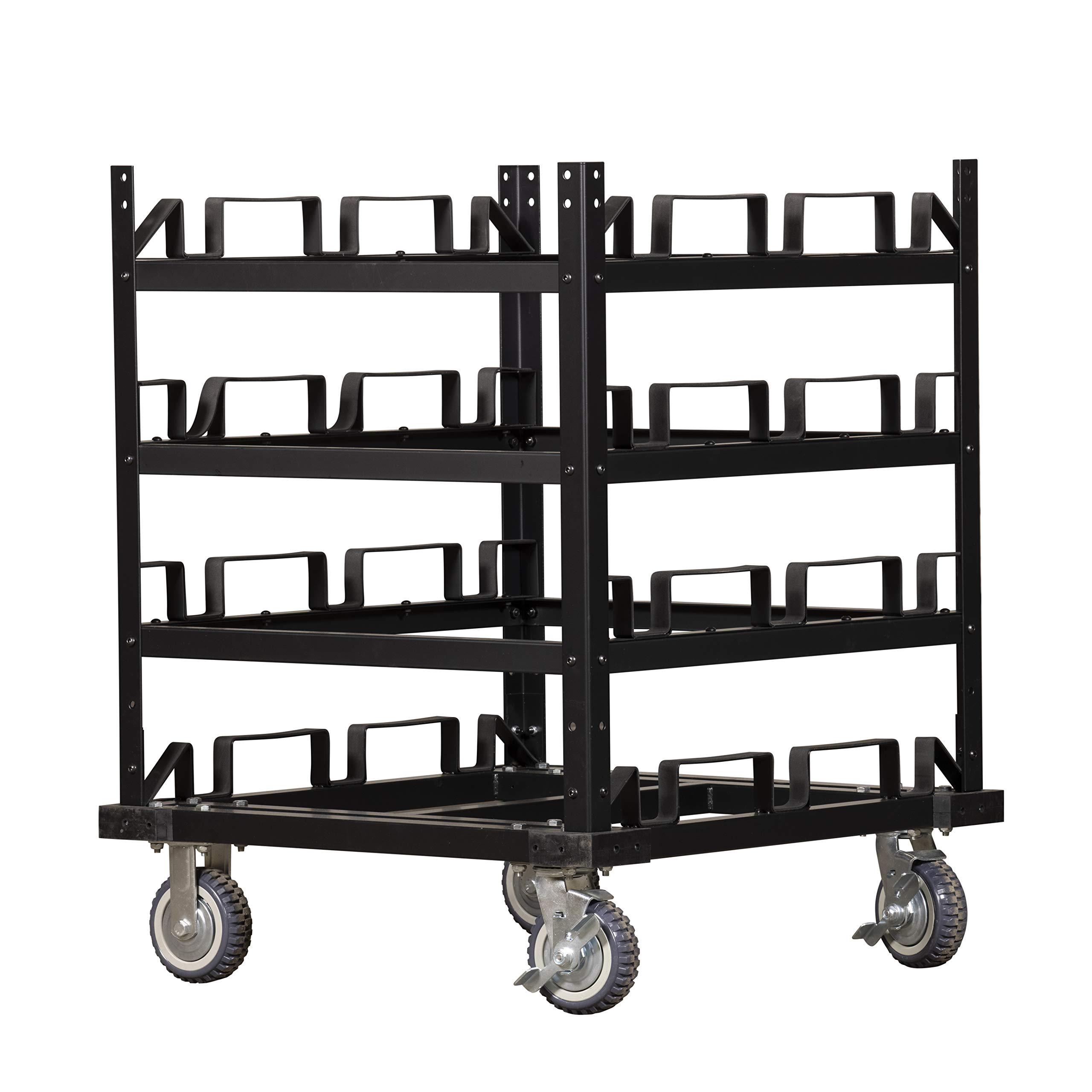 Trafford Industrial Stanchion Post Cart, 12 Posts, Horizontal Padded ...