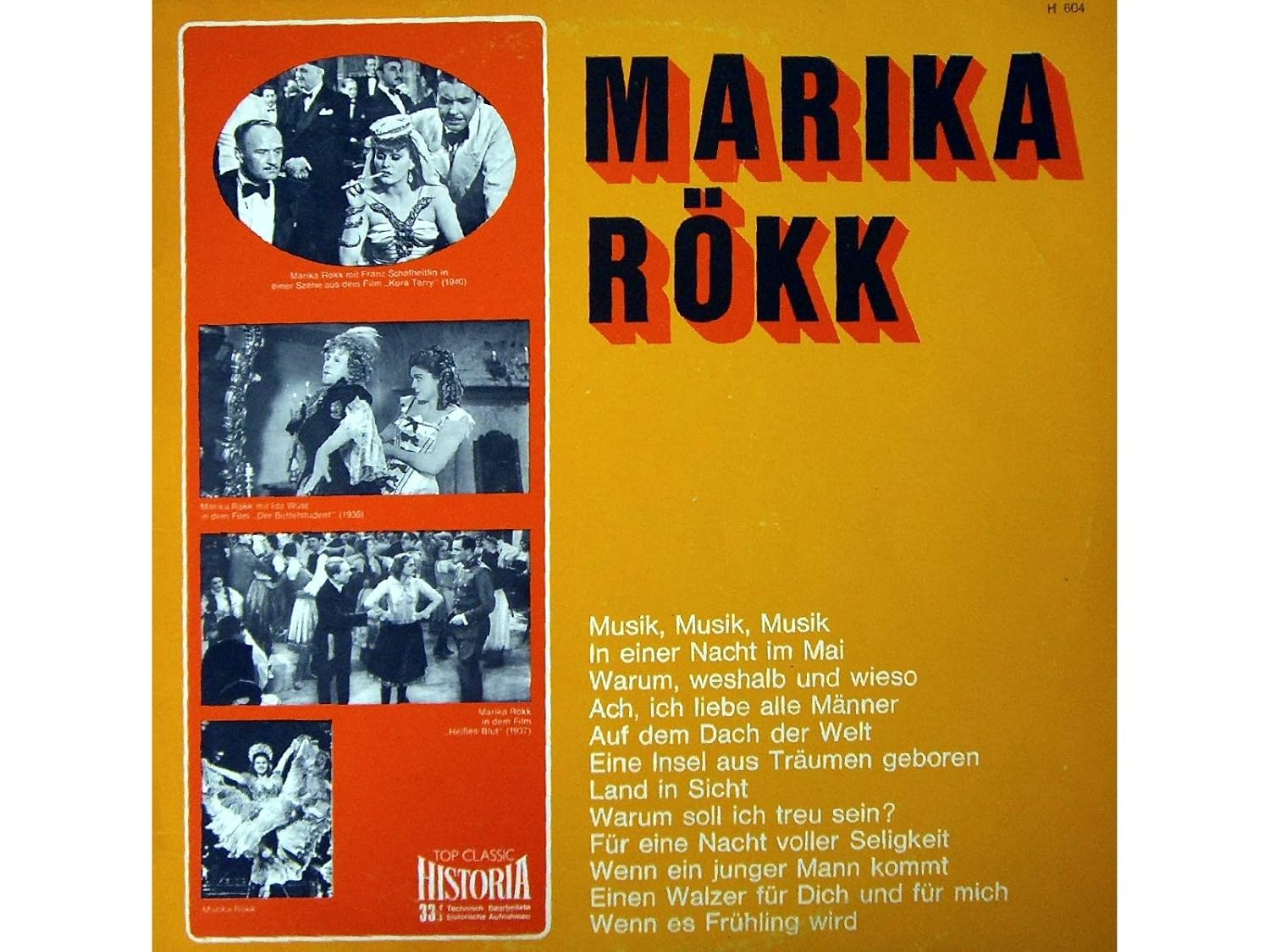 Marika Rökk (H 604) [Vinyl LP record] [Schallplatte] - Marika Rökk ...