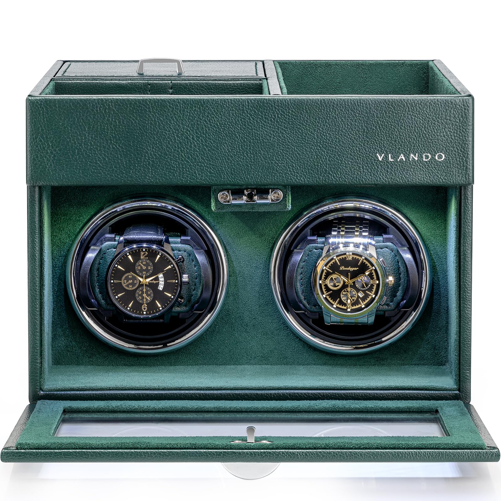 Vlando Automatic Double Watch Winder - Watch Winder Box with Men ...