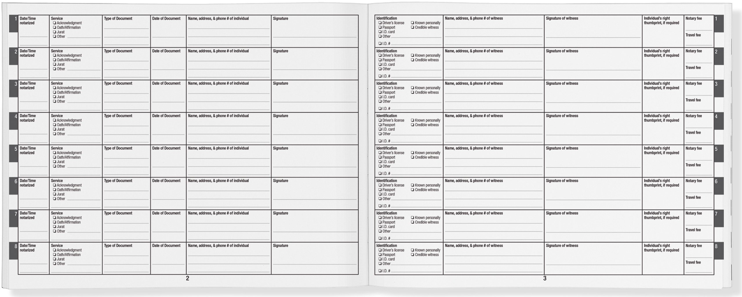 Notary Record Book Template Collection
