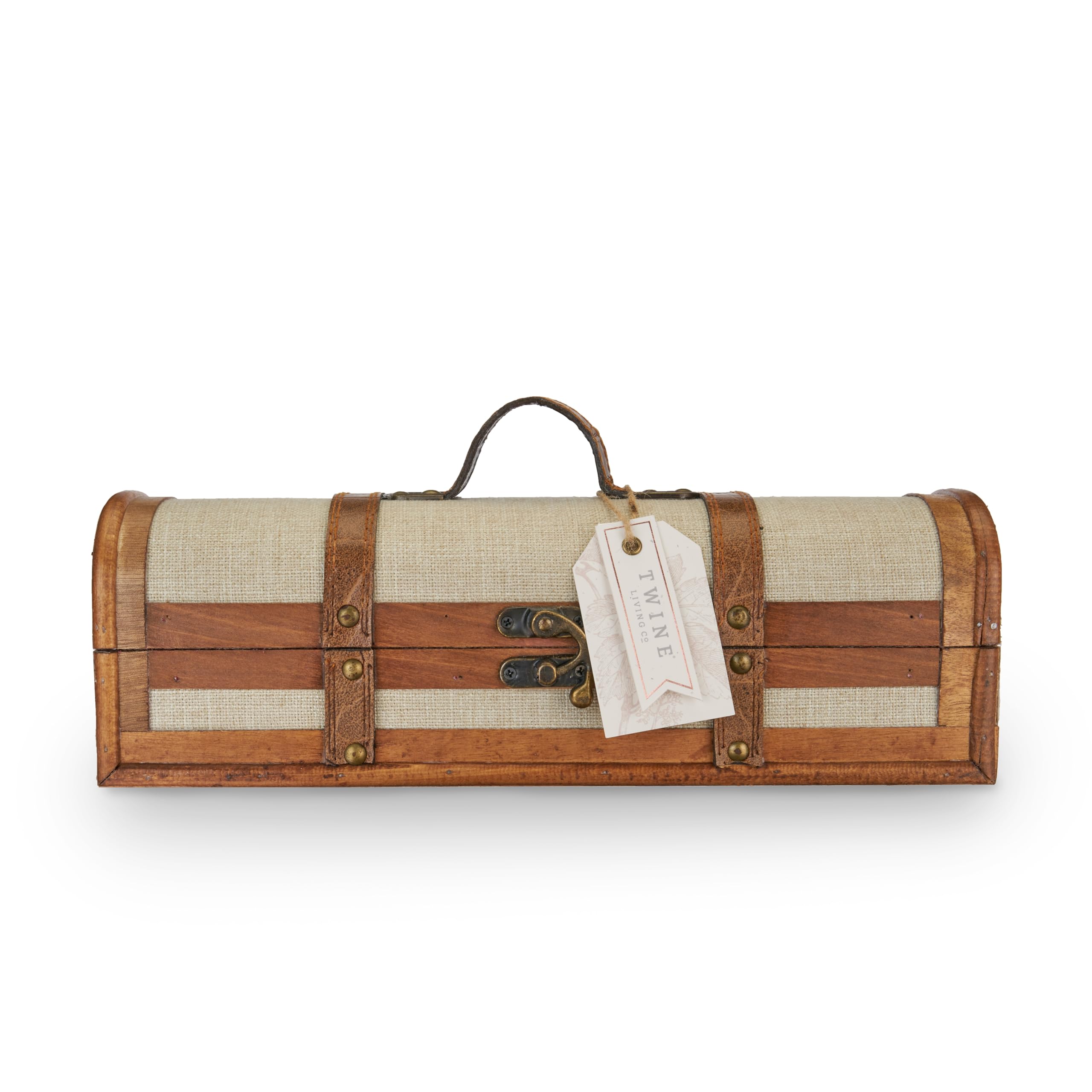 Mua Twine Vintage Trunk Wine Bottle Gift Box, Wood Wine Box with Lid ...