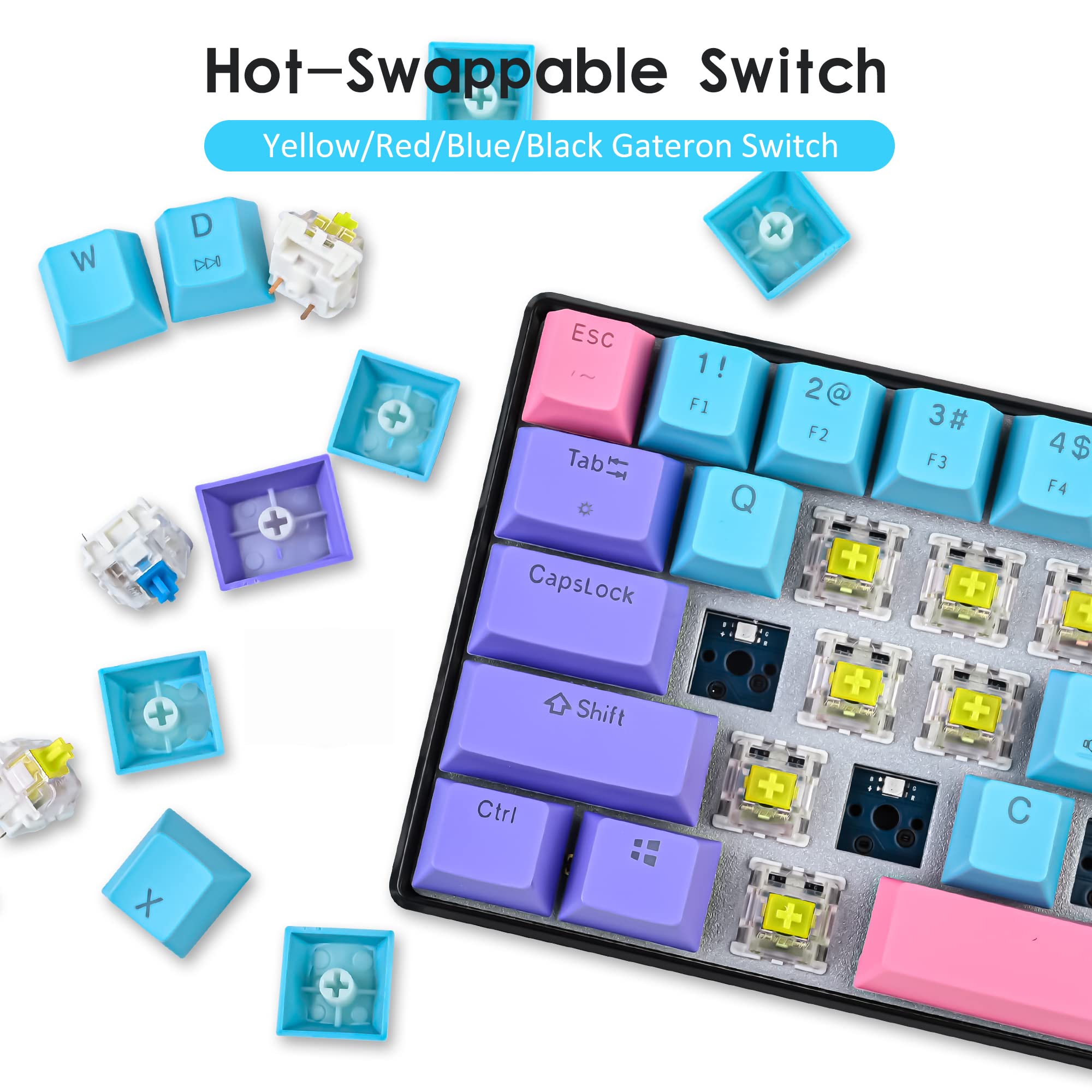 Mua surmen 60% Wireless Gaming Keyboard 60 Percent RGB Backlit Hot ...