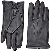Touchpoint Fownes Men's Fleece Lined Black Stretch Lambskin Leather ...