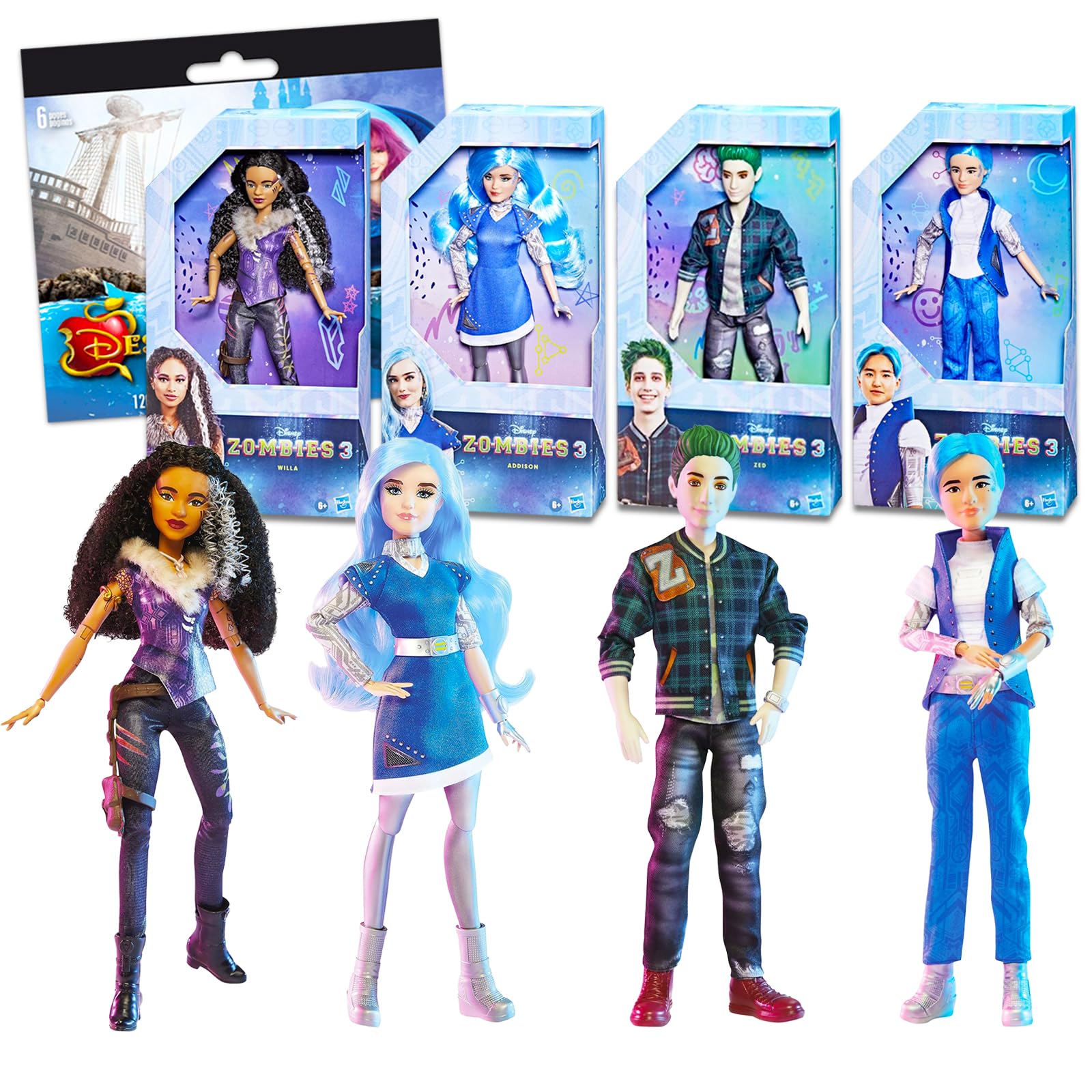 Disney Zombies Dolls Set - Bundle with 4 Disney Zombies 3 Dolls ...