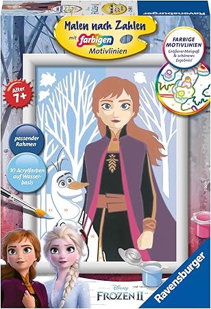 Kit per il fai da te Ravensburger Malen nach Zahlen Elsa e Anna Giochi e giocattoli ...