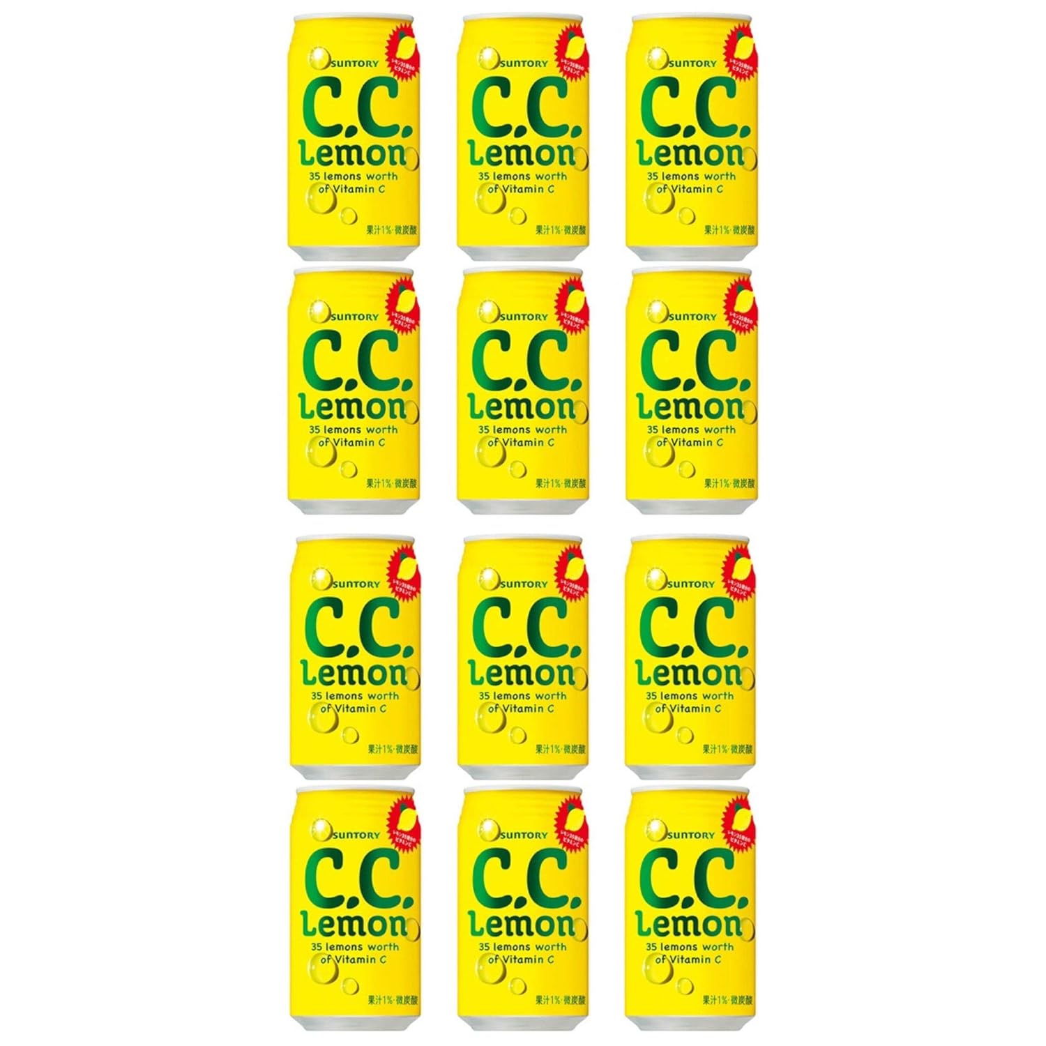 Amazon.com : SUNTORY C.C. Lemon 11.83 fl.oz.(350 ml) Alluminum Can ...