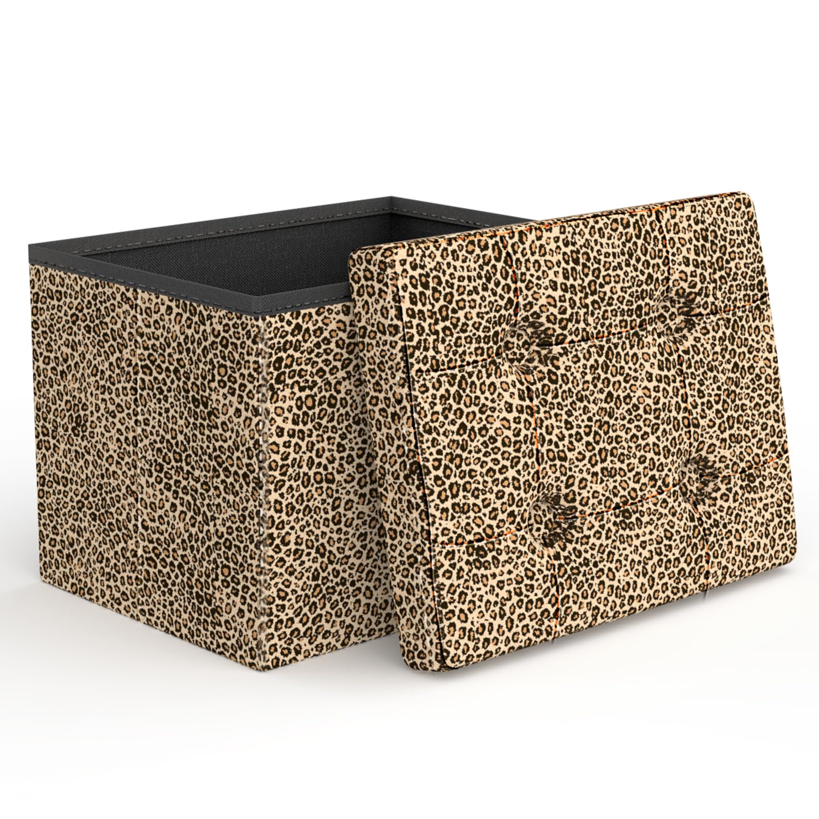 eMOUSE Storage Ottoman Bench Foldable Footrest Stool Seat for Bedroom ...