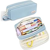 Amazon.com: SUNEE Large Pencil Case, Big Capacity Pen Pouch with 3 ...