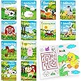 Amazon.com: BenLouis 24 Pcs Farm Animals Mini Coloring Books Kids Barn ...