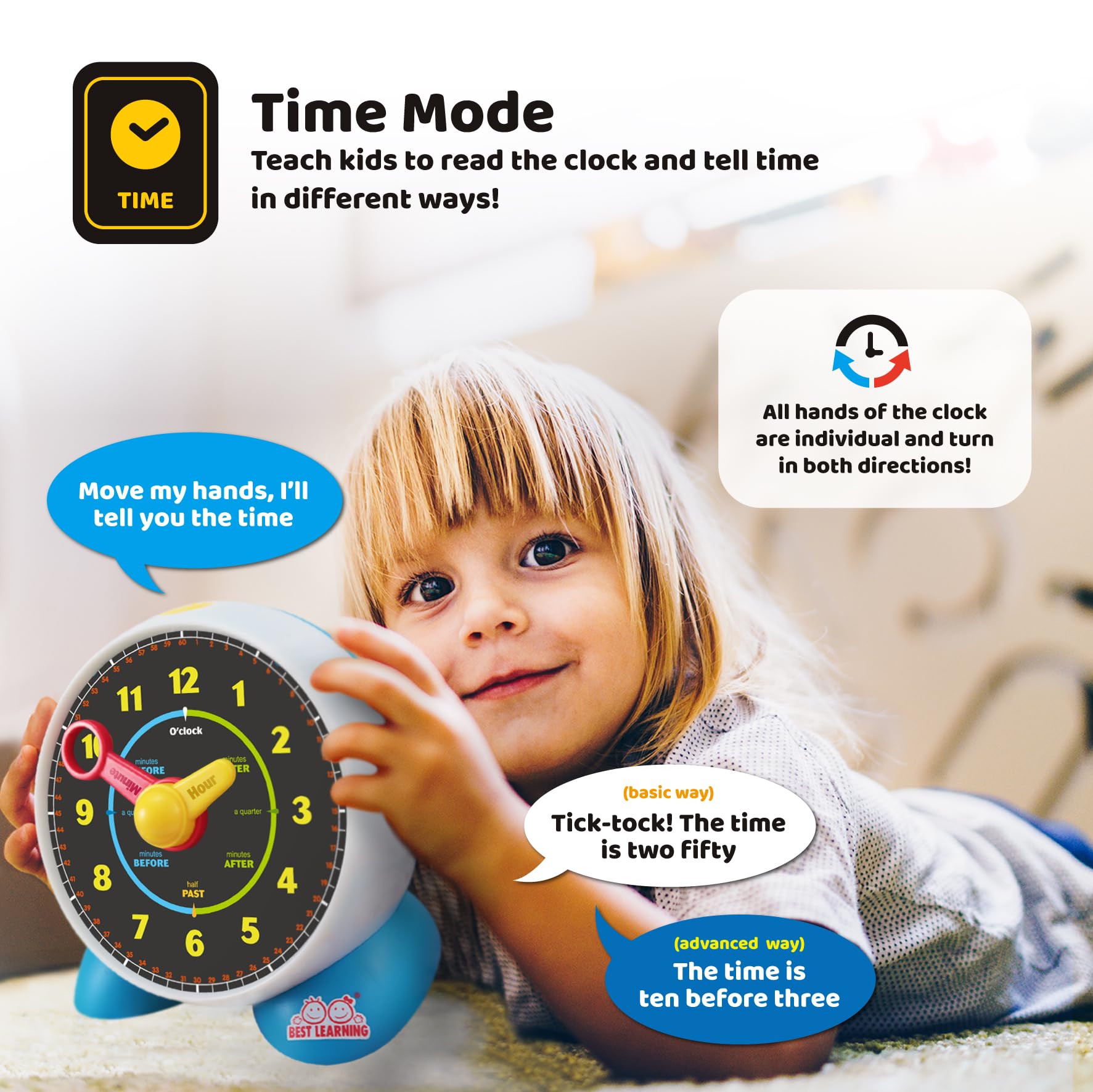 Mua BEST LEARNING Learning Clock - Educational Talking Learn to Tell ...