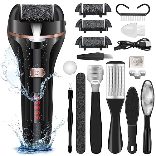 MOREVAC Electric Foot File Callus Remover, Rechargeable Pedicure Tools ...