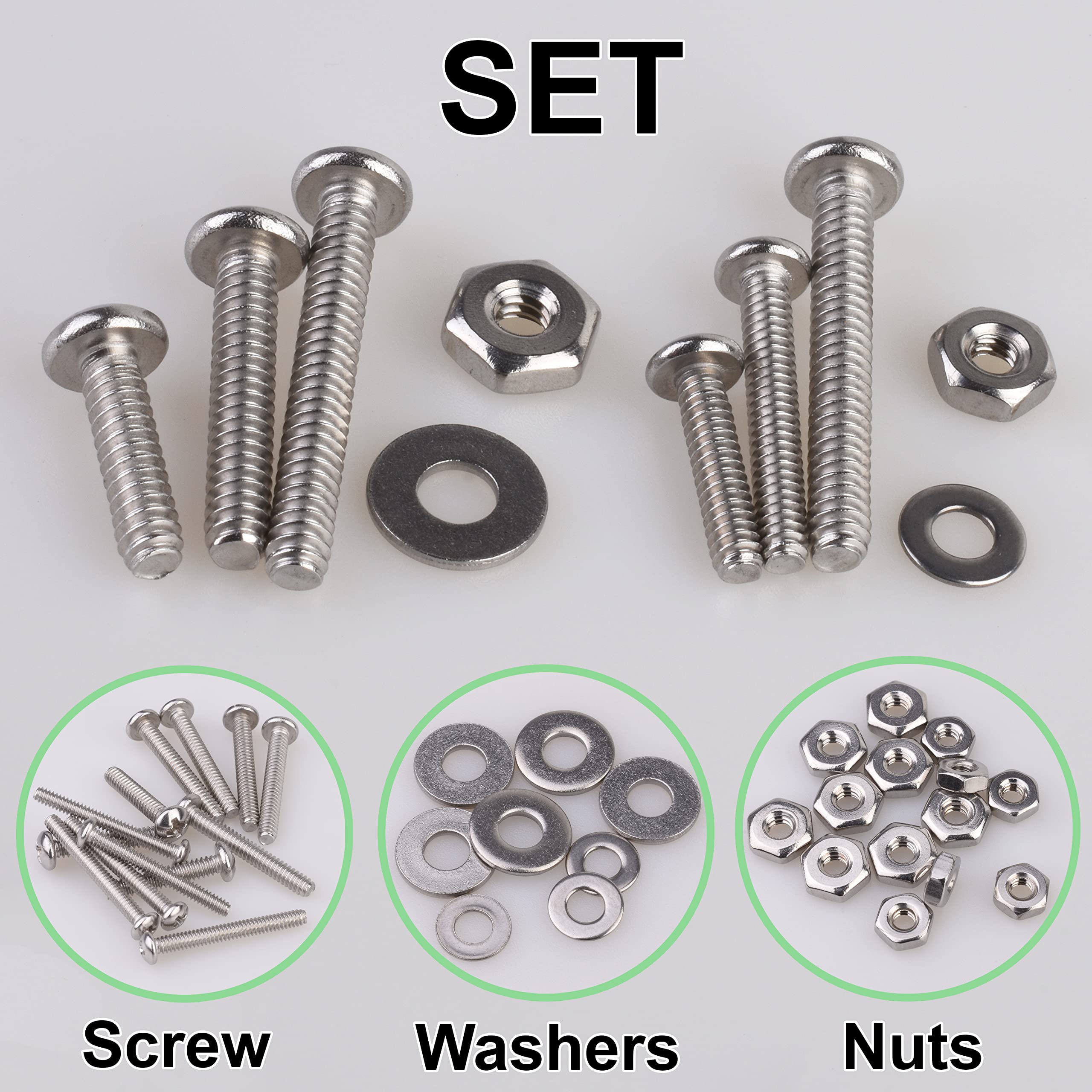Small Machine Screws and Nuts 280 pcs Pan Head Screws #440#632 ...